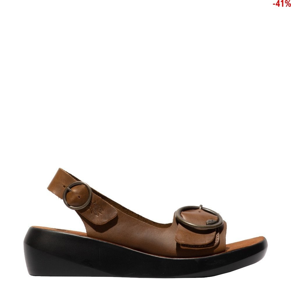 Sandale dama, Fly London, Piele naturala, Maro, 39 EU - eMAG.ro