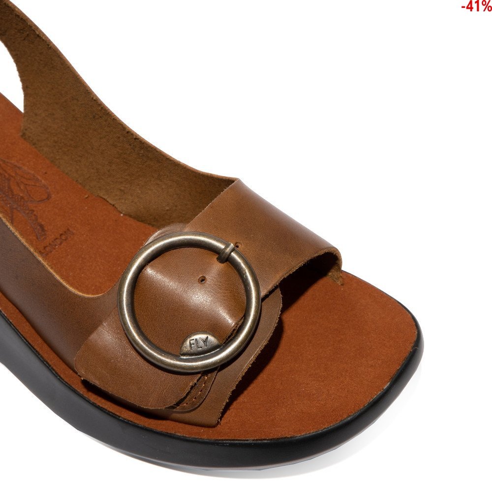 Sandale dama, Fly London, Piele naturala, Maro, 39 EU - eMAG.ro