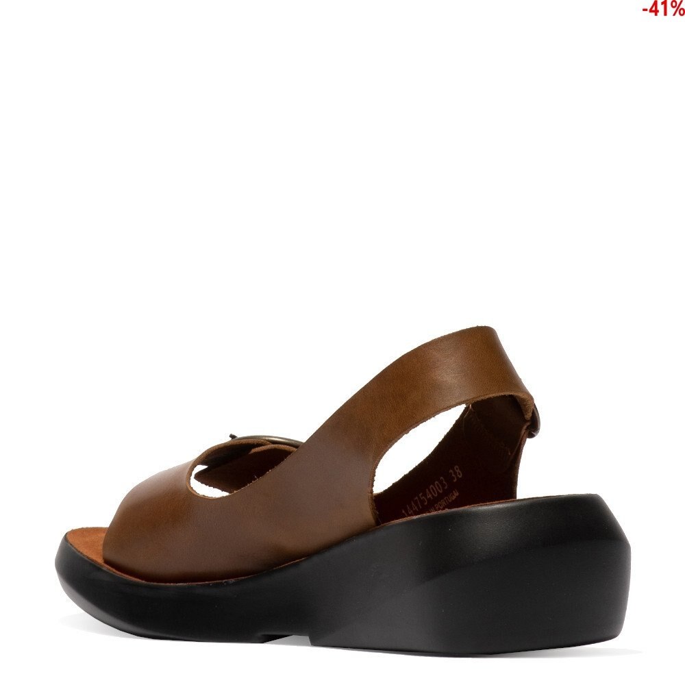 Sandale dama, Fly London, Piele naturala, Maro, 39 EU - eMAG.ro