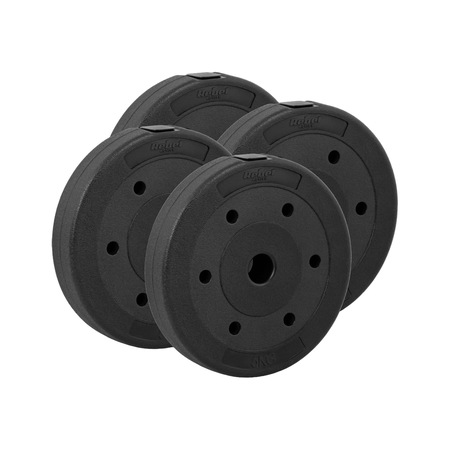 Set 4 greutati ajustabile, Rebel, 4 x 5 Kg, PVC, Negru - eMAG.ro