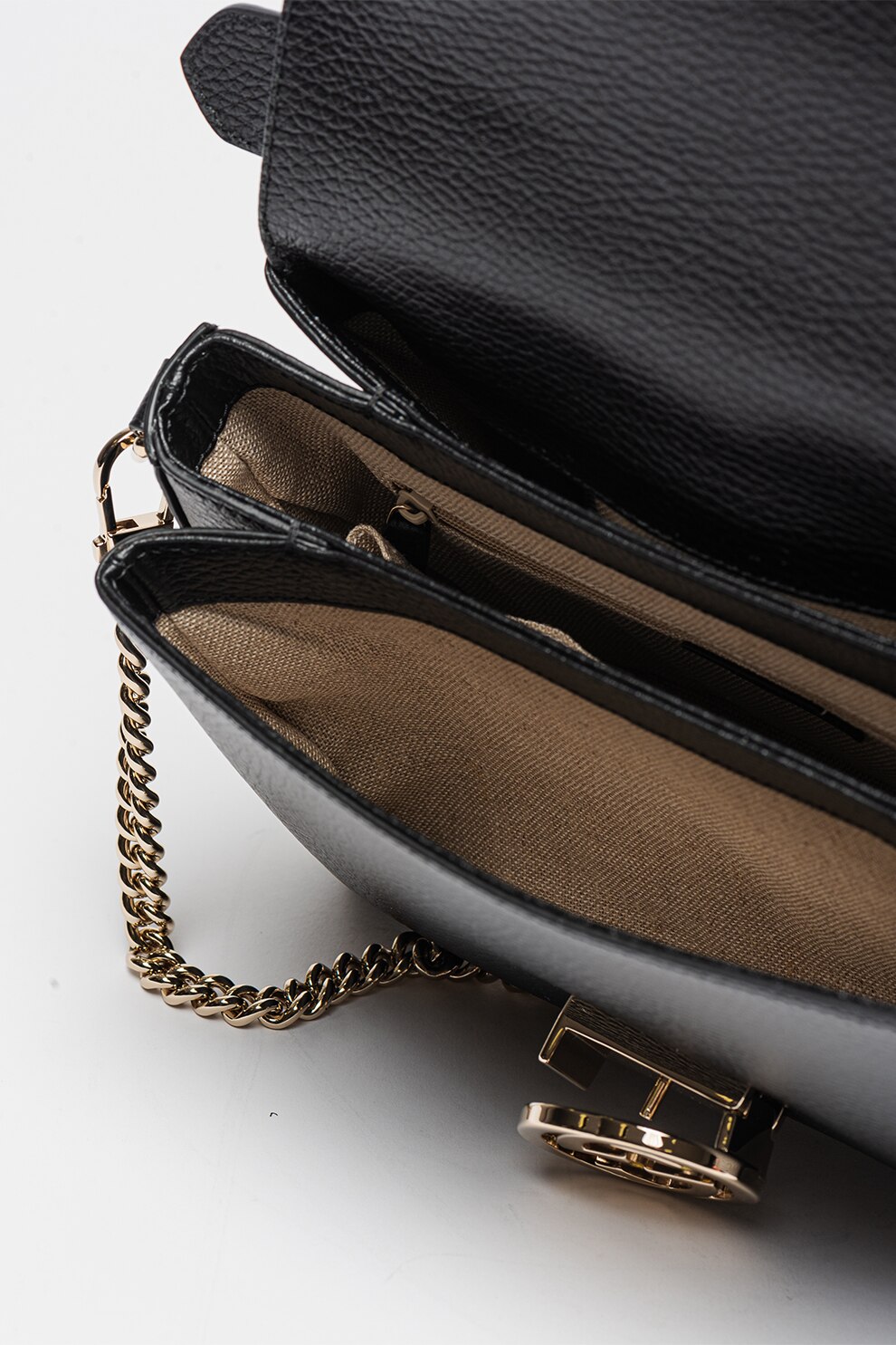 Gucci, Geanta de piele cu bareta de umar si aspect texturat, Negru ...