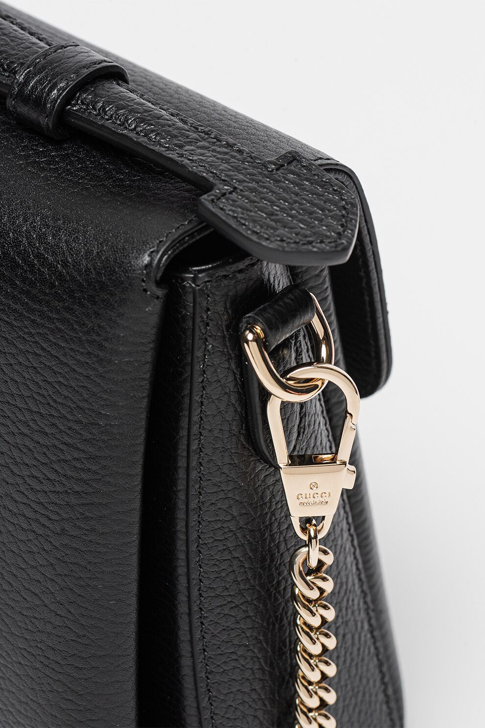 Gucci, Geanta de piele cu bareta de umar si aspect texturat, Negru ...