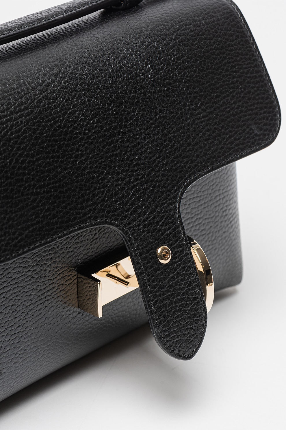 Gucci, Geanta de piele cu bareta de umar si aspect texturat, Negru ...