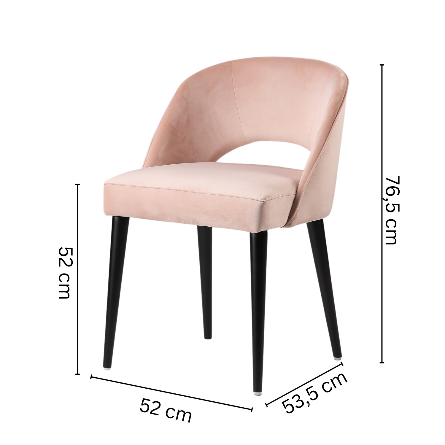 Scaun Mambo, structura lemn masiv, DUVALfurniture, tapiterie Roz ...