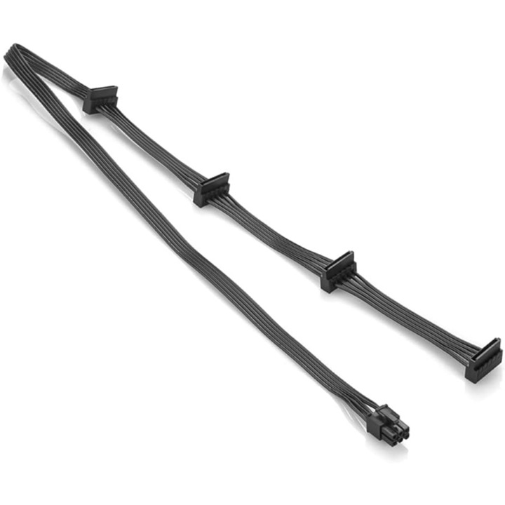 Cablu de alimentare din sursa modulara 6 pini la 4 x Sata HDD, SSD ...