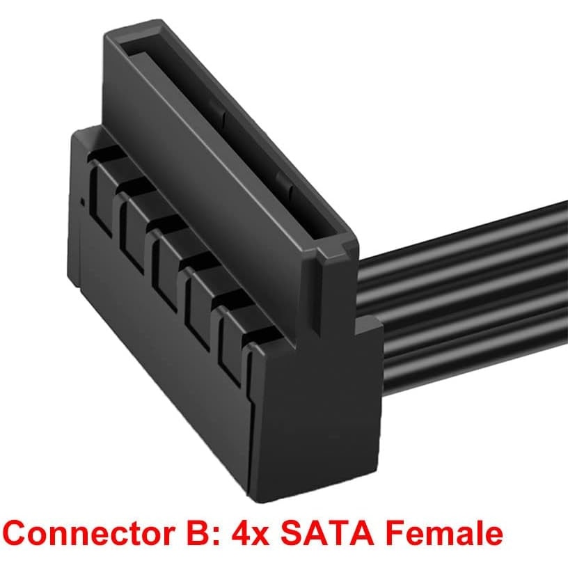 Cablu de alimentare din sursa modulara 6 pini la 4 x Sata HDD, SSD ...
