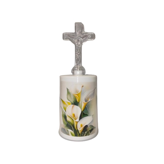 Candela electrica cu led, cruce si flori - eMAG.ro