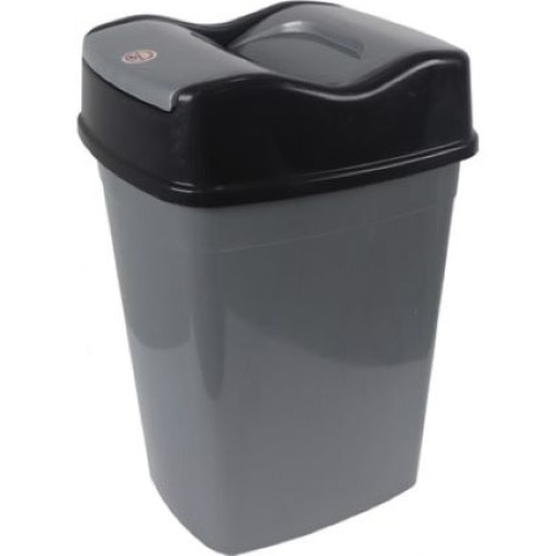 Cos de gunoi capac batant dublu 60l gri - eMAG.ro