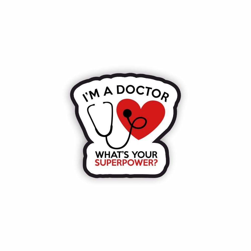 Insigna din lemn cu brosa Doctor superpower, multicolor, 3 cm - eMAG.ro