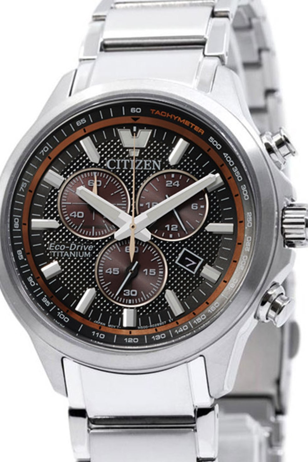 Citizen, Ceas analog de titan, Argintiu, Negru - eMAG.ro