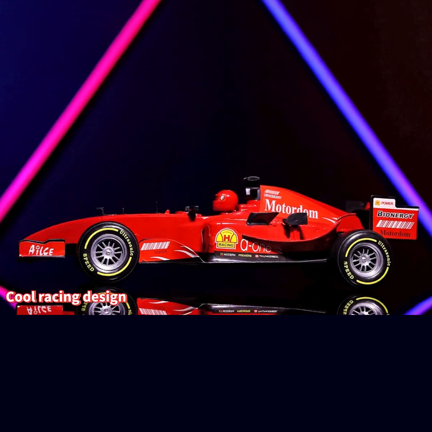 Masina Formula F1 cu Frictiune, Sunete si Lumini, Rosie, Scara 1:10 ...