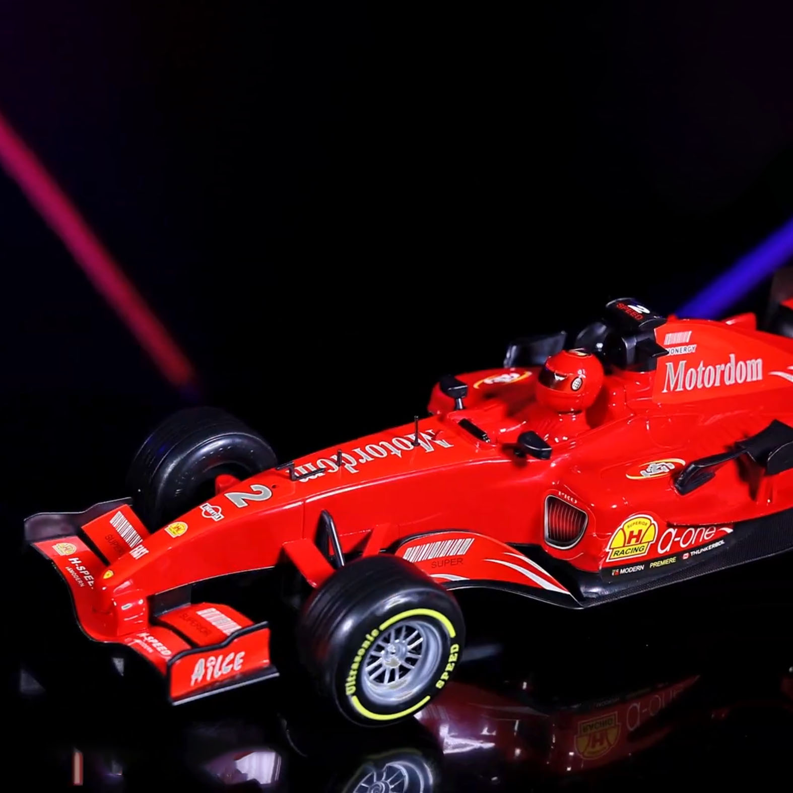 Masina Formula F1 cu Frictiune, Sunete si Lumini, Rosie, Scara 1:10 ...