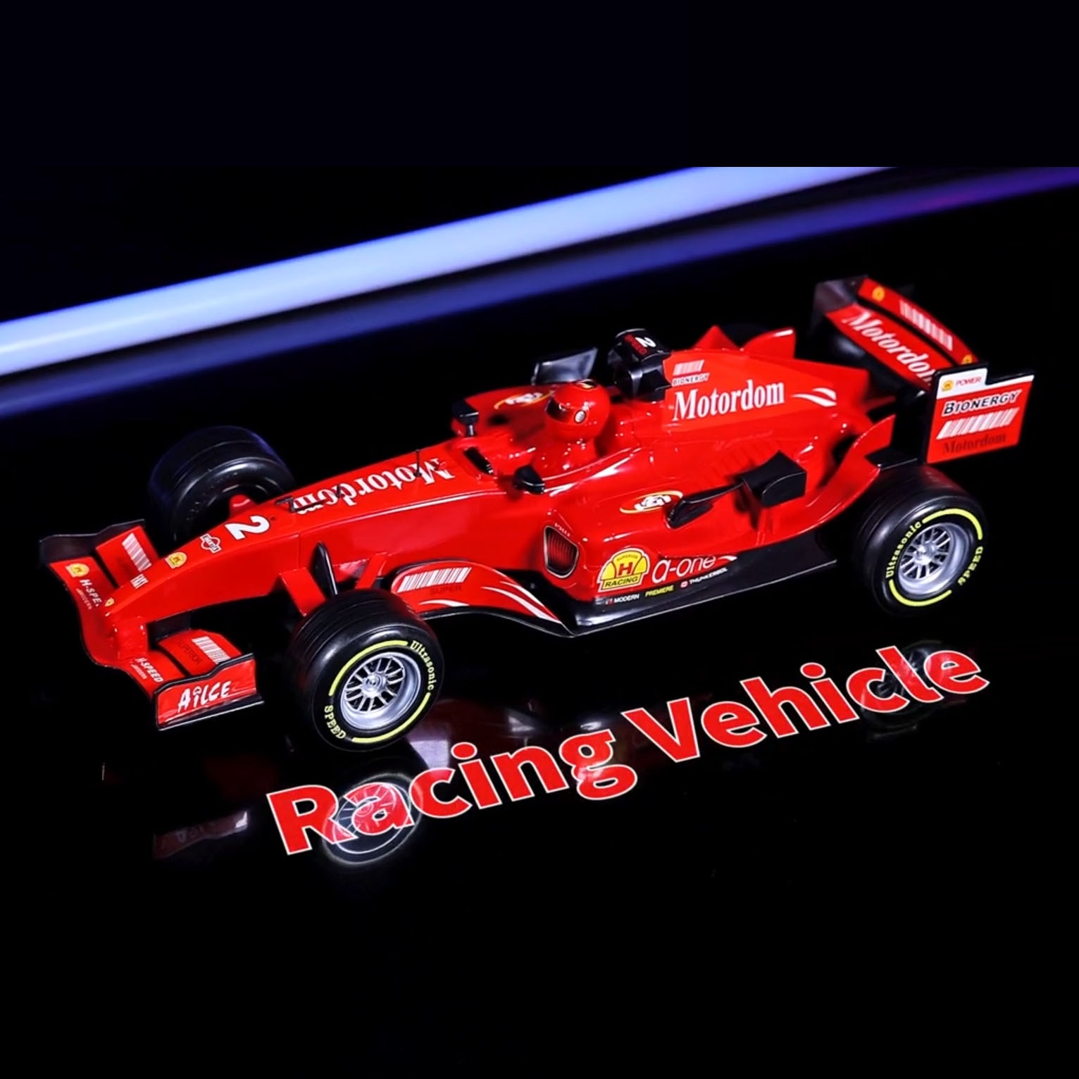 Masina Formula F1 cu Frictiune, Sunete si Lumini, Rosie, Scara 1:10 ...