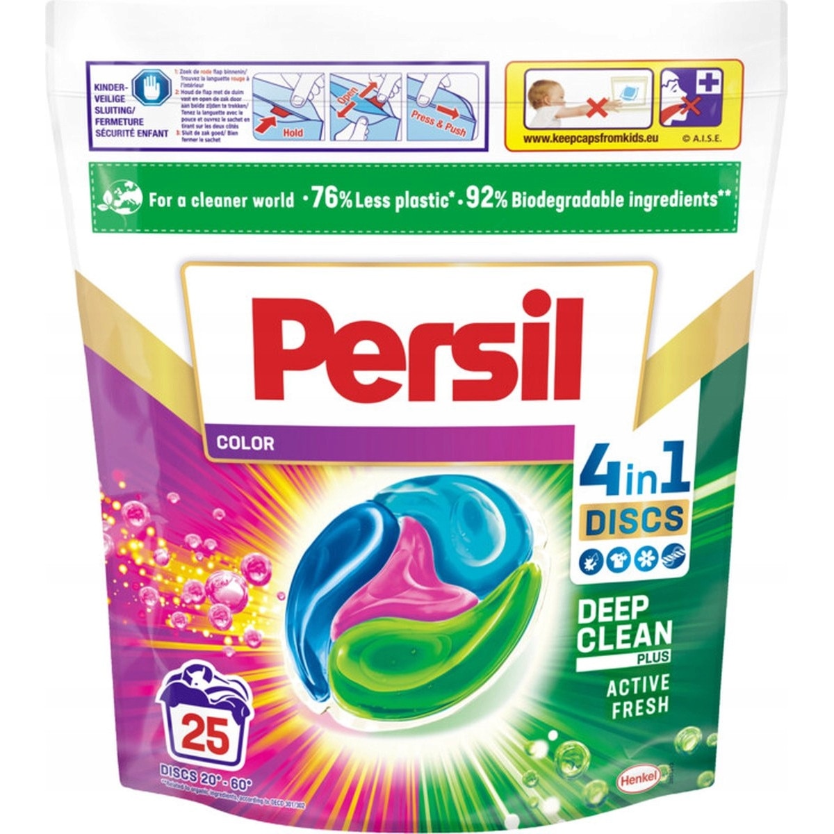 Detergent rufe capsule, Persil, Pentru haine colorate, 25 spalari - eMAG.ro