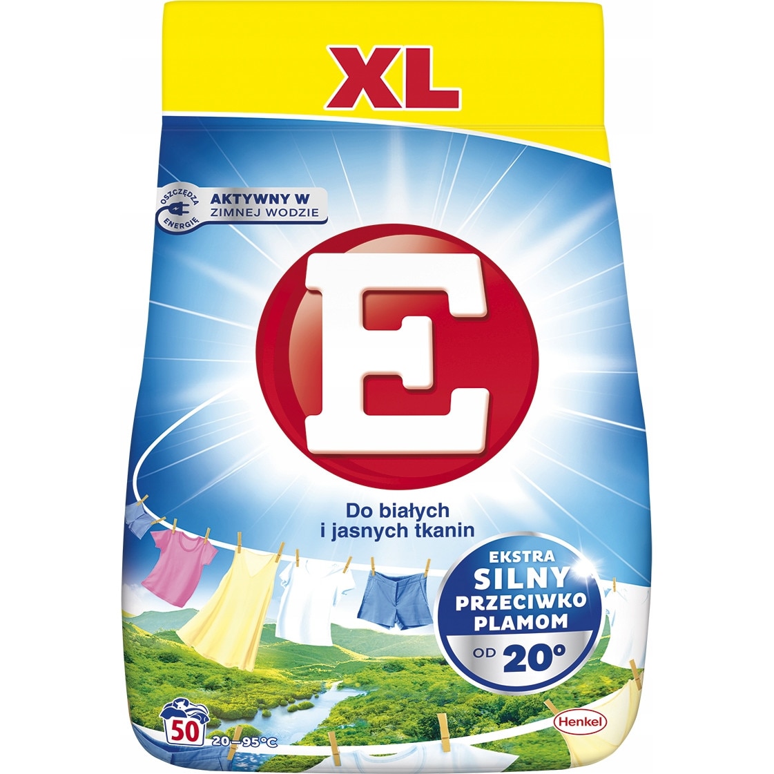 Detergent rufe E, Henkel, Pentru rufe albe, 50 Spalari, 3Kg - eMAG.ro