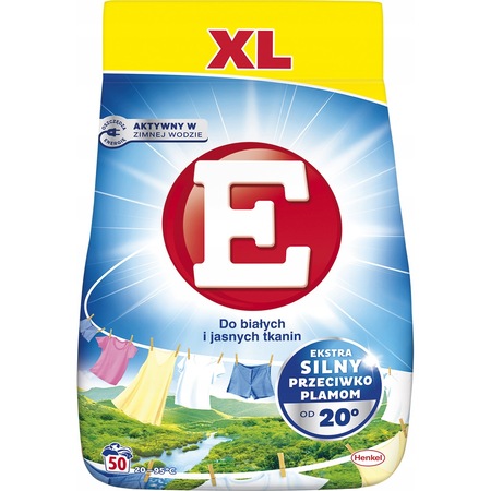 Detergent rufe E, Henkel, Pentru rufe albe, 50 Spalari, 3Kg - eMAG.ro