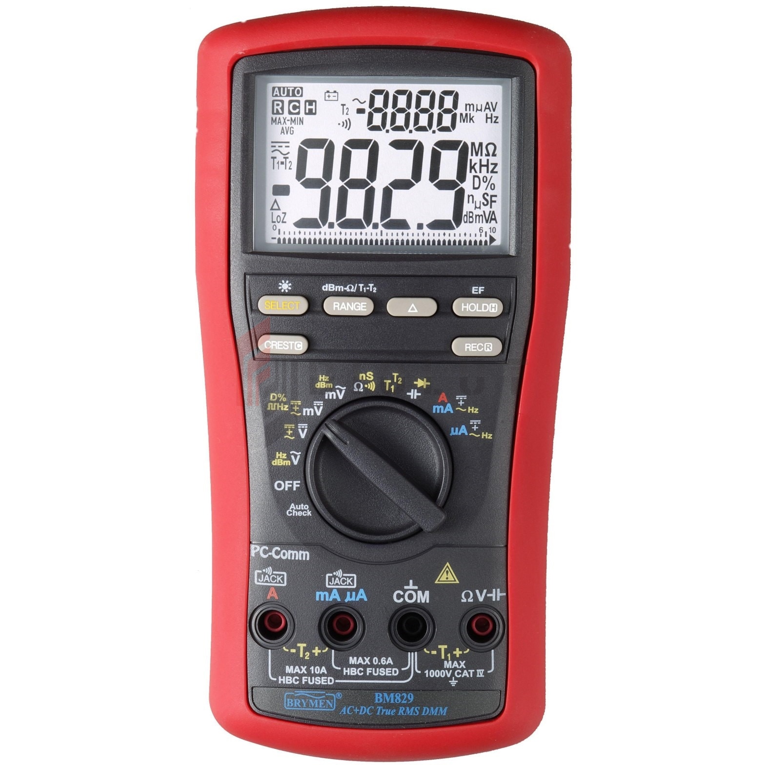 Multiméter, Brymen, BM829s, T1, T2, T1-T2, Dual LCD, USB - eMAG.hu