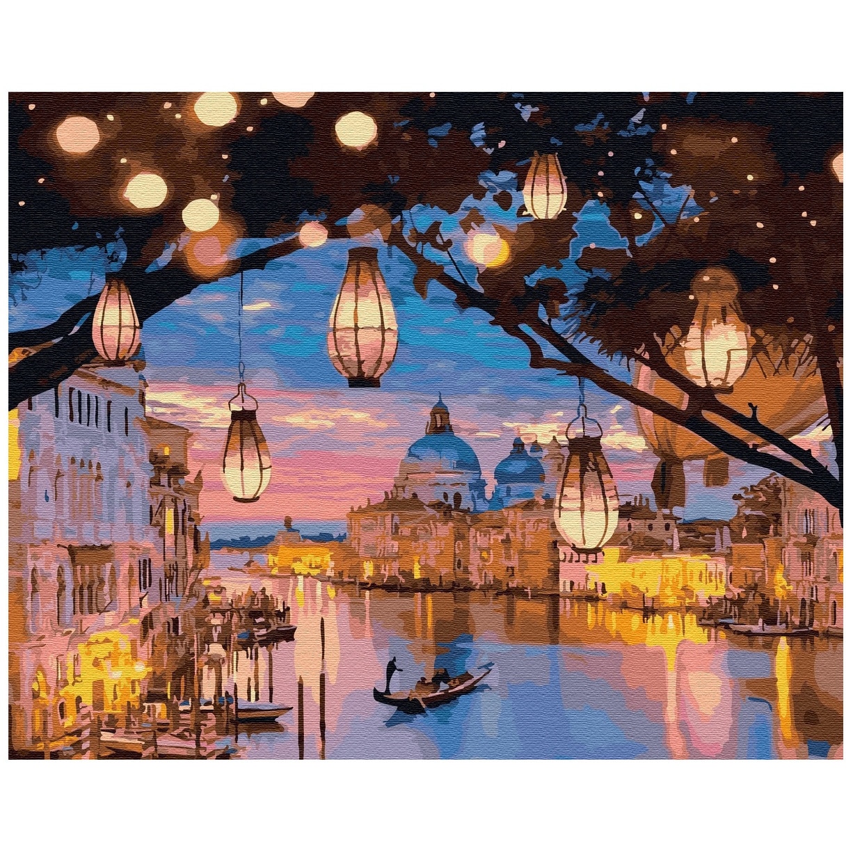 Set pictura pe numere - panza pe rama lemn 40x50 cm, GALAXIA® PBN1066 ...