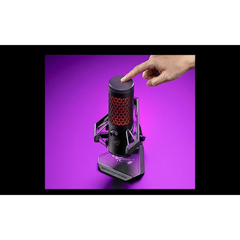 Microfon profesional de gaming ASUS ROG CARNYX, RGB, condensator ...