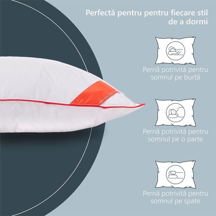 Best Sleep libatoll párna, 40x40x20 cm, 100% libatoll töltet, 100% ...