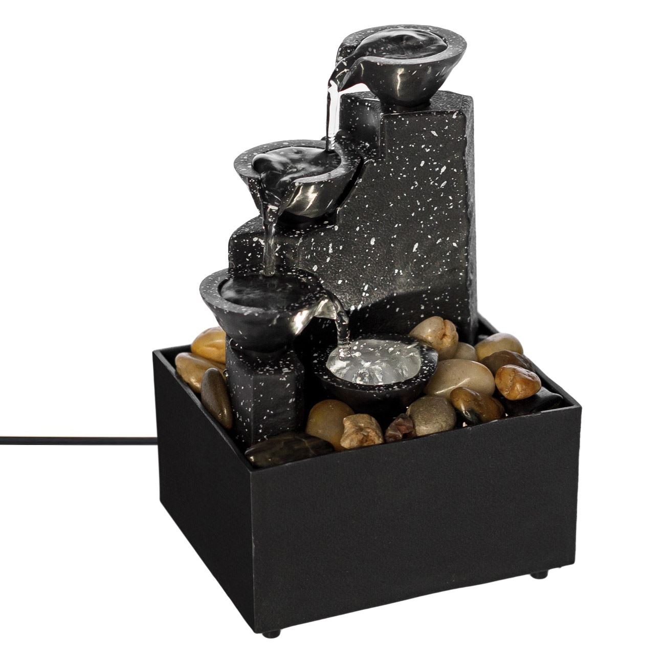 Fantana Arteziana Decorativa cu LED, Scari & Pietre 11x9x17cm ABYZ ...