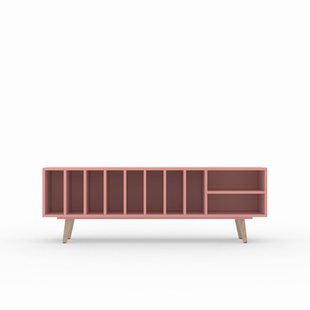 Comoda TV Silene, Stipa, 150 x 56 x 43, lacuit NCS 2030y90r My Pink Roz ...