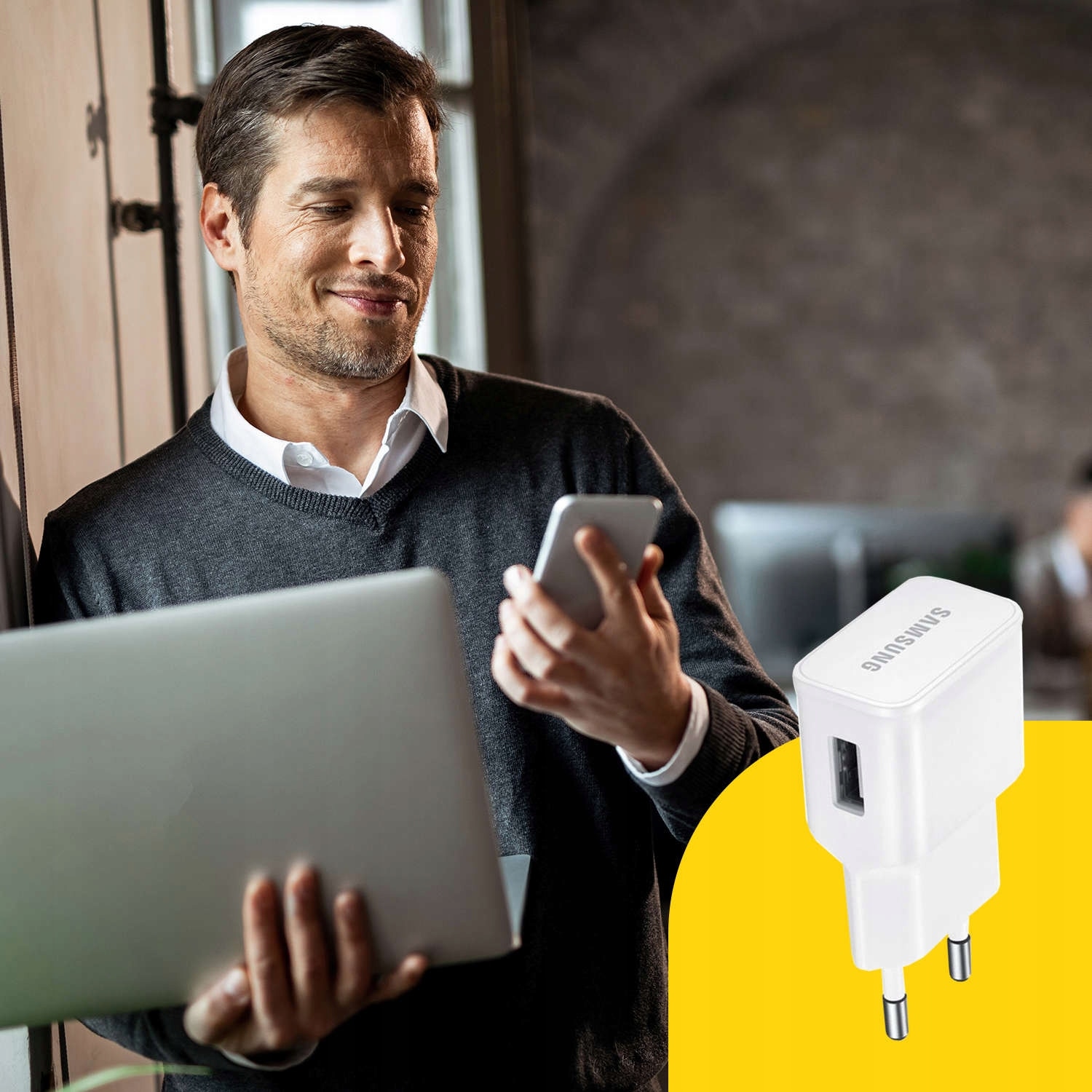 Adaptor incarcator telefon, Samsung, USB-A, 5V/1.55 A, Alb - eMAG.ro