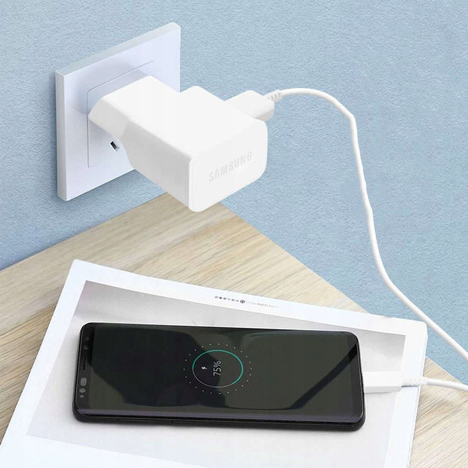 Adaptor incarcator telefon, Samsung, USB-A, 5V/1.55 A, Alb - eMAG.ro