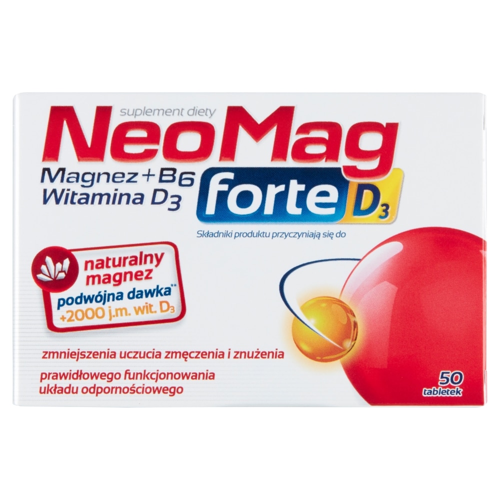 Supliment alimentar, NeoMag, Magneziu/Vitamina B6/D3, Sistemul imunitar, 50 Tablete - eMAG.ro