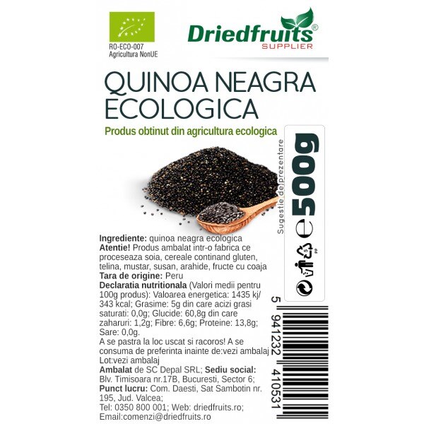 Quinoa neagra BIO - 500 g - eMAG.ro