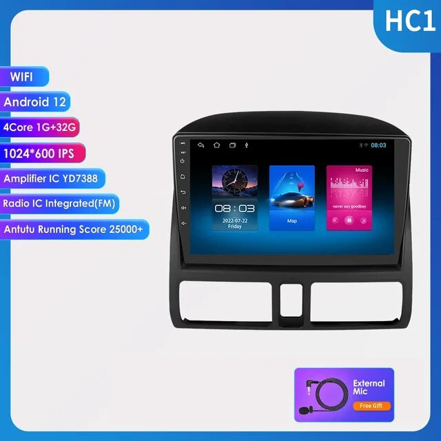 Mp5 Player, pentru Honda CRV, HC1, 1GB, 32GB, 4 Core, 2Din, Wifi, 4x60 ...