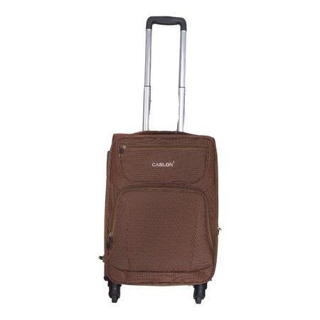 Troler de calatorie, din textil, patru roti, 20x30x40cm, orange - eMAG.ro