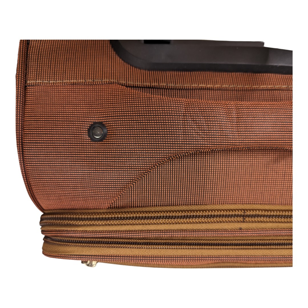 Troler de calatorie, din textil, patru roti, 20x30x40cm, orange - eMAG.ro