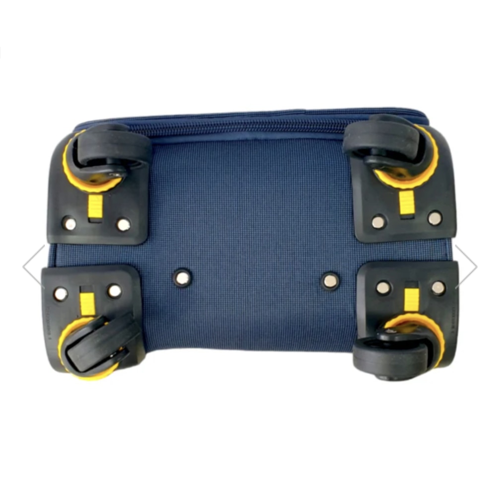 Troler de calatorie, din textil, patru roti, 20x30x40cm, bleumarin ...