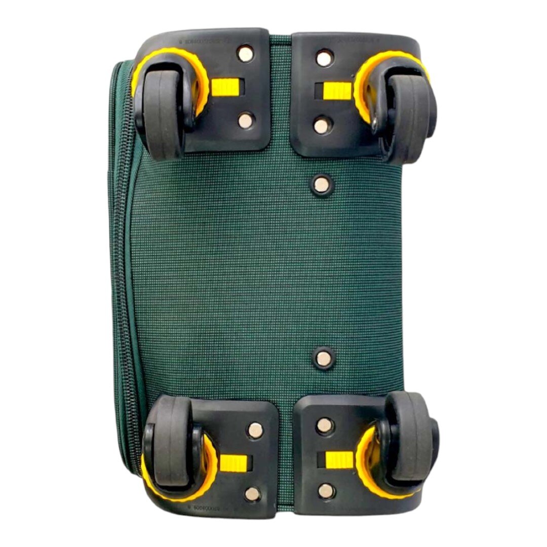 Troler de calatorie, din textil, patru roti, 20x30x40cm, verde - eMAG.ro