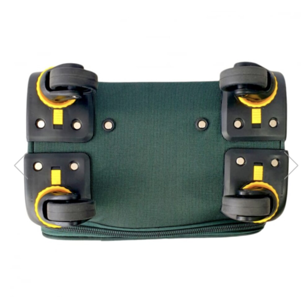 Troler de calatorie, din textil, patru roti, 20x30x40cm, verde - eMAG.ro