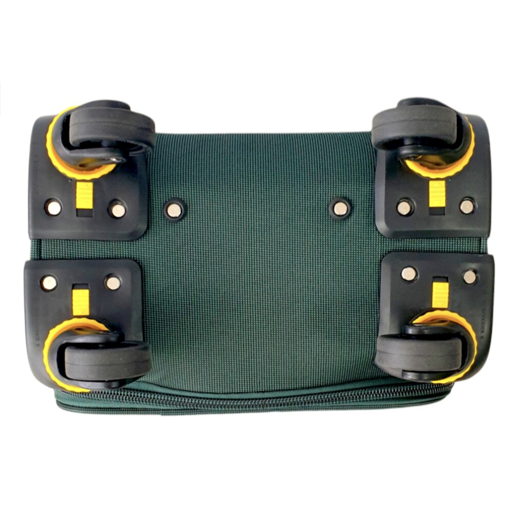 Troler de calatorie, din textil, patru roti, 20x30x40cm, verde - eMAG.ro