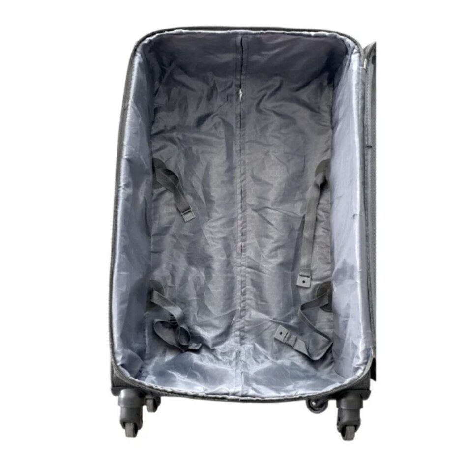 Troler de calatorie, din textil, patru roti, 20x30x40cm, gri - eMAG.ro