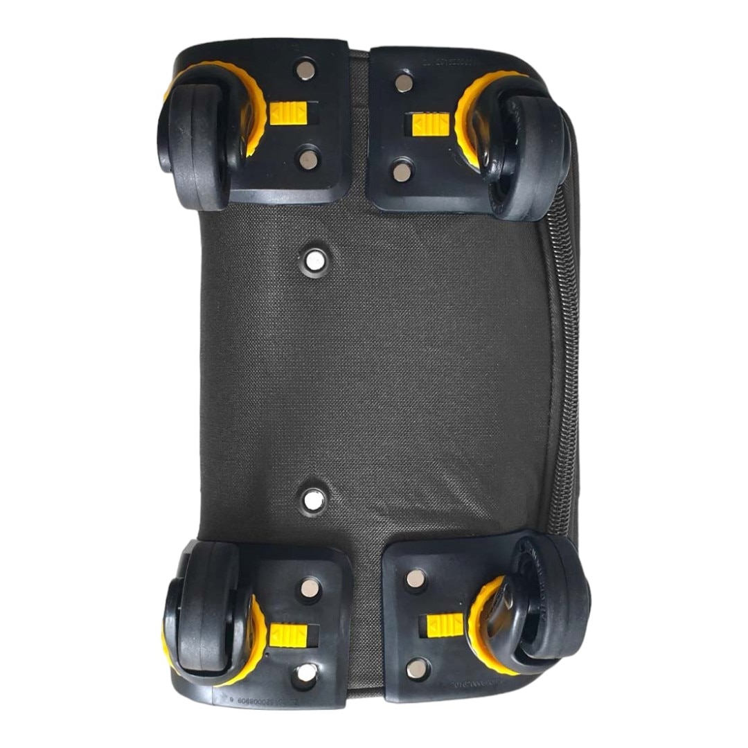 Troler de calatorie, din textil, patru roti, 20x30x40cm, gri - eMAG.ro