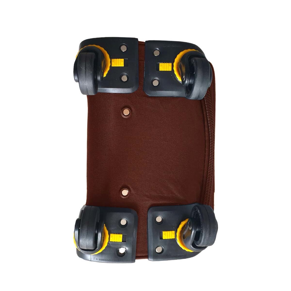 Troler de calatorie, din textil, patru roti, 20x30x40cm, maro inchis ...