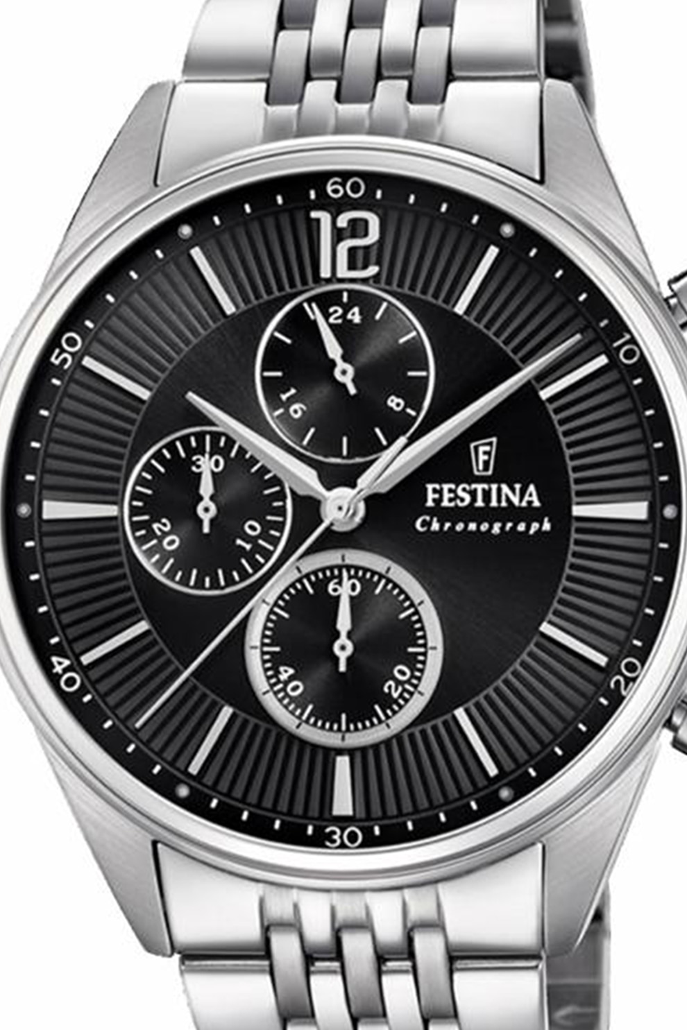 Festina, Ceas cronograf din otel inoxidabil Timeless, Argintiu - eMAG.ro