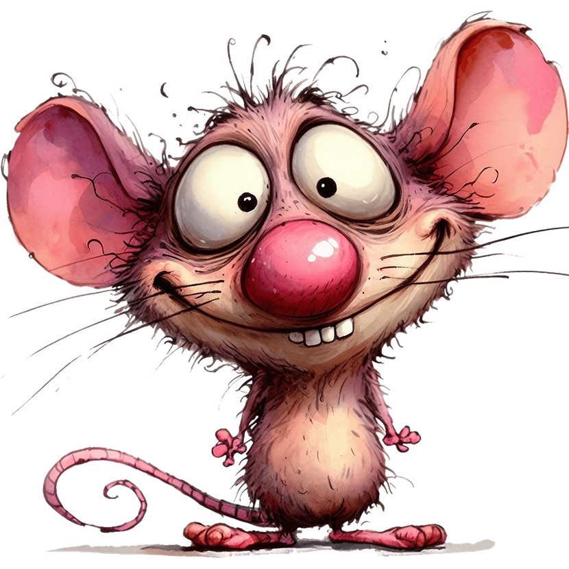 Sticker decorativ, Soarece, Roz, 12216ST-47 - eMAG.ro