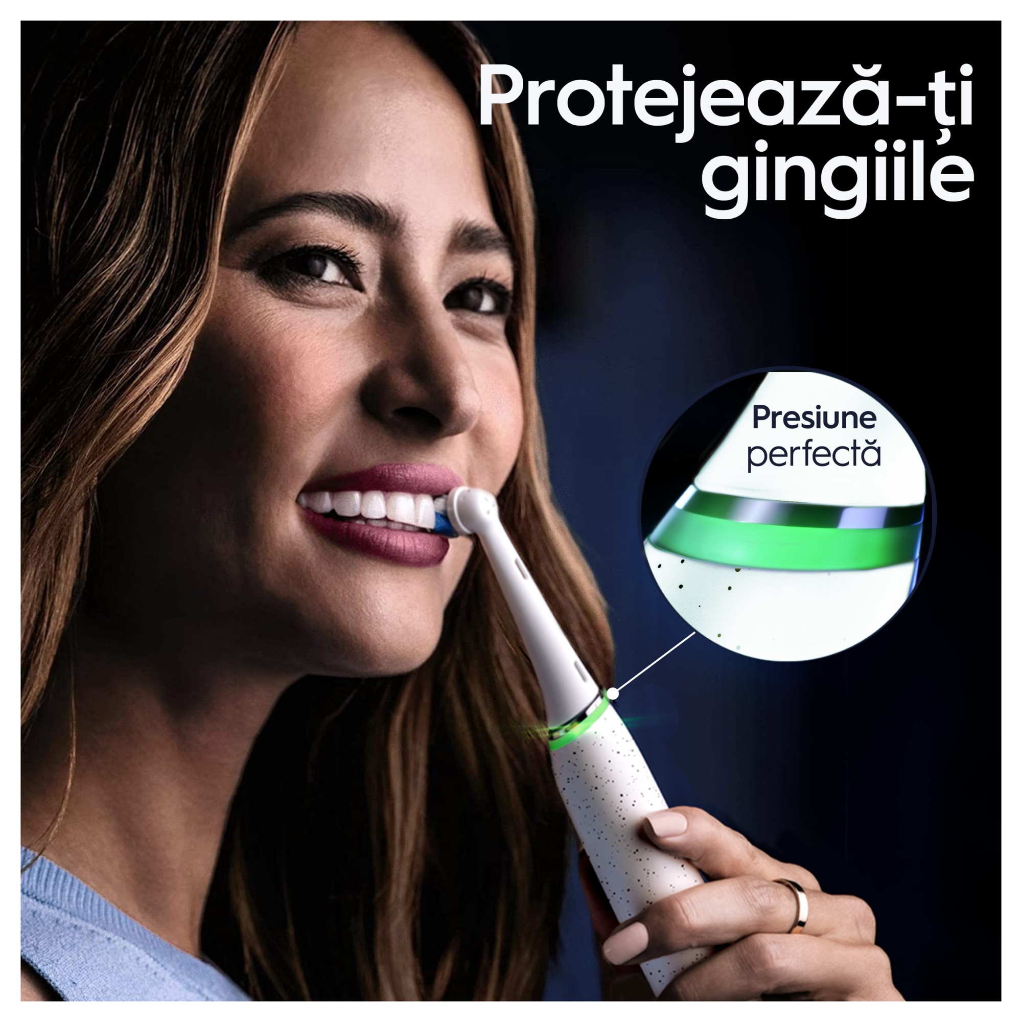 Periuta de dinti electrica Oral-B iO10 cu incarcator iOSense, Tehnologie Magnetica si Micro ...