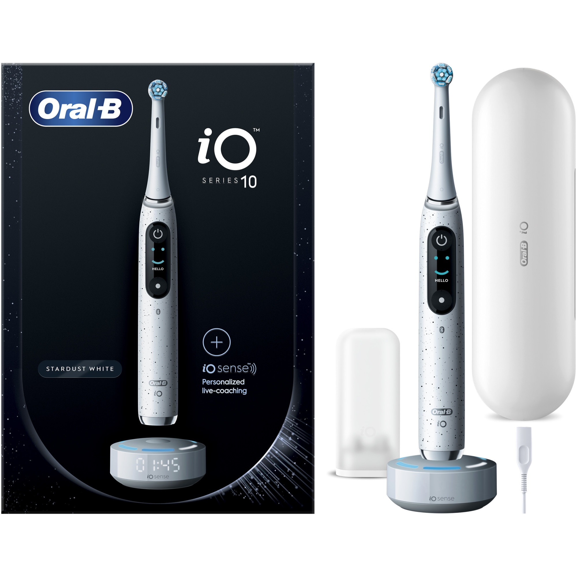 Periuta de dinti electrica Oral-B iO10 cu incarcator iOSense, Tehnologie Magnetica si Micro ...