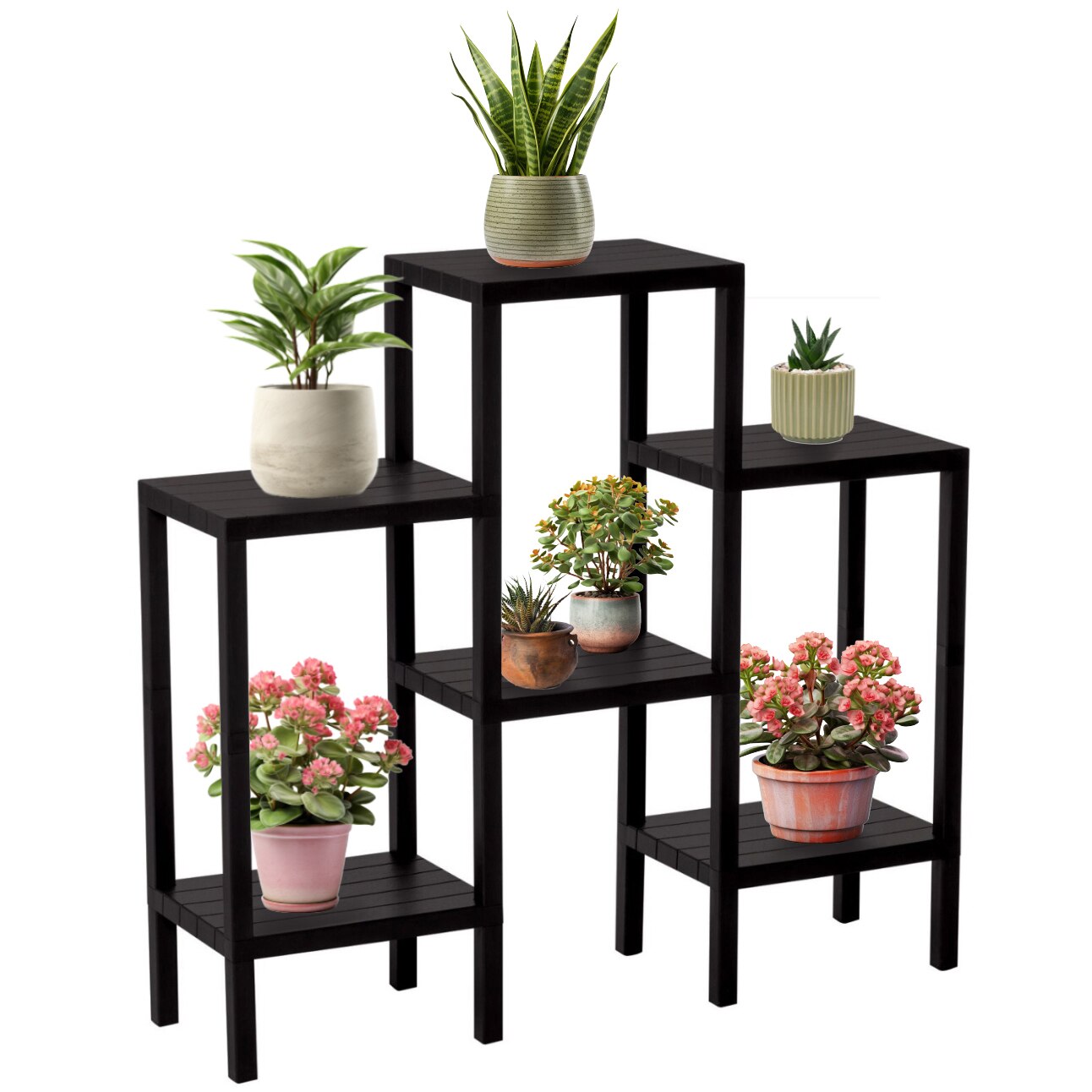 Stand de flori, Niovel® etajera cu 6 polite si 4 moduri diferite de ...