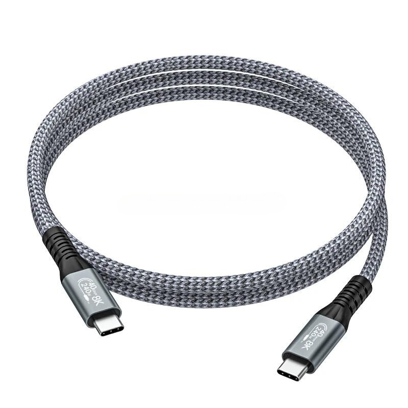 Cablu de transfer USB 4.0 Type-C, 40Gbps transfer date, suport audio ...