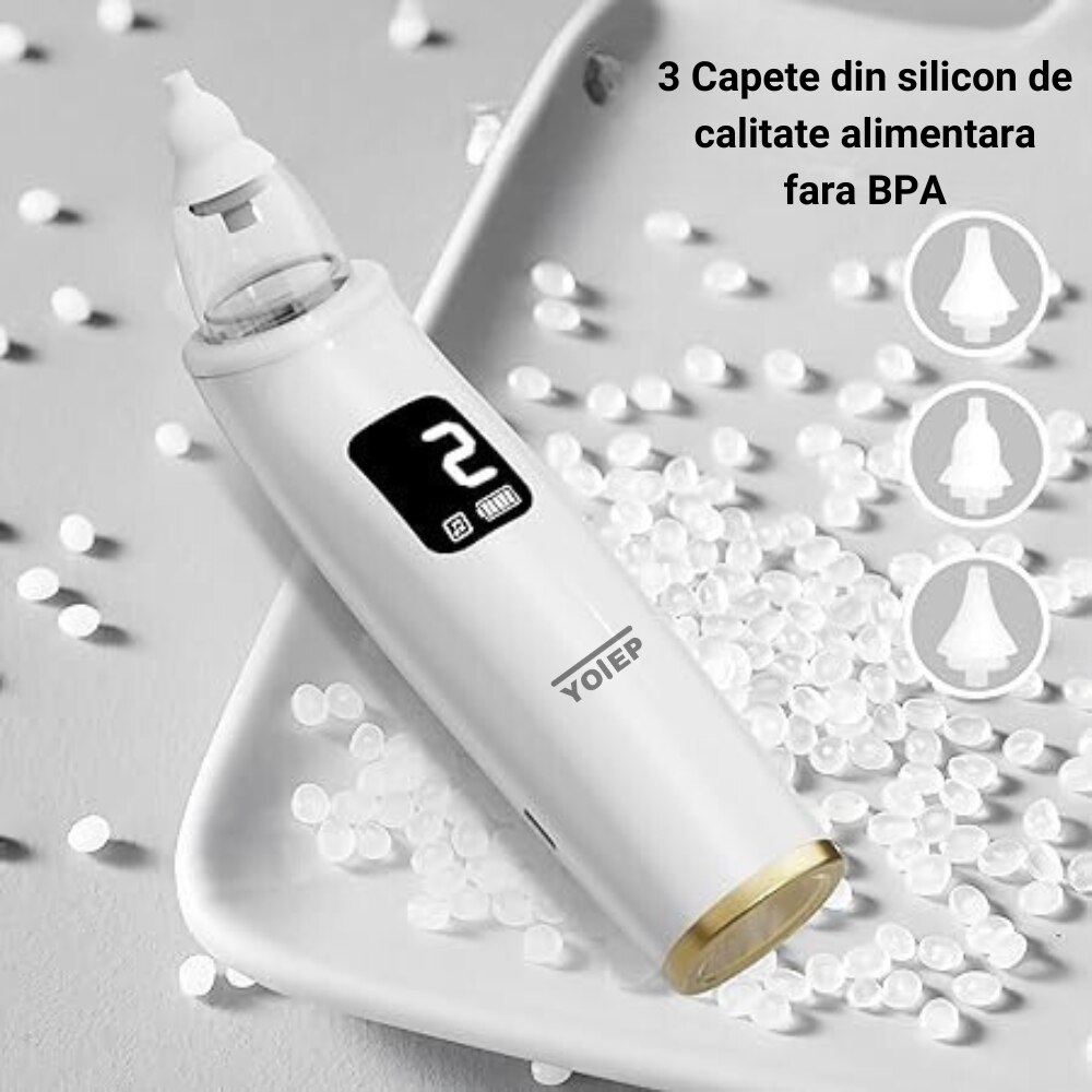 Aspirator nazal pentru copii si bebelusi YOTEP, Electric, Portabil, 3 ...