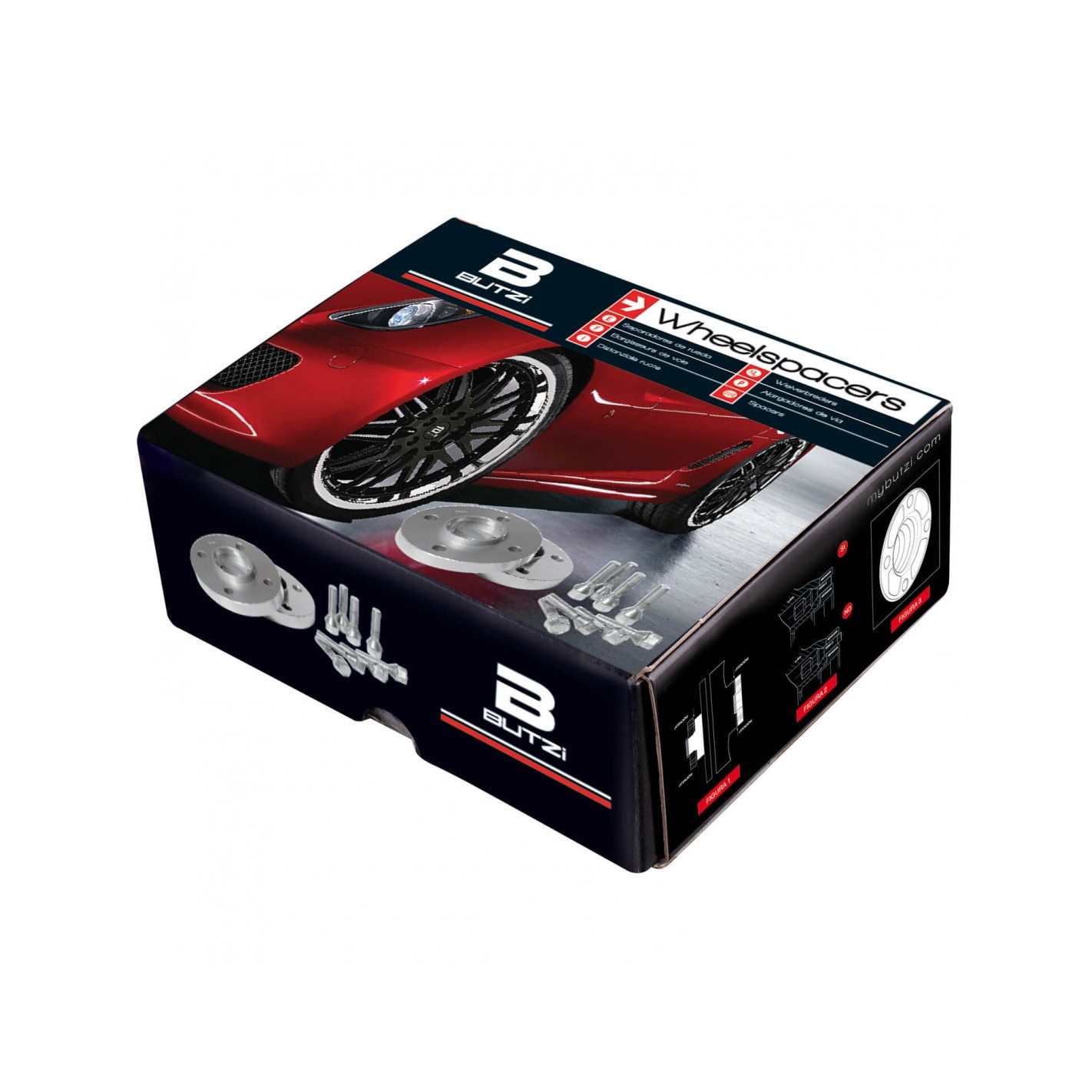 Set doua distantiere roti auto 4×100 - 20mm 54, 1 plus prezoane M14X1 ...