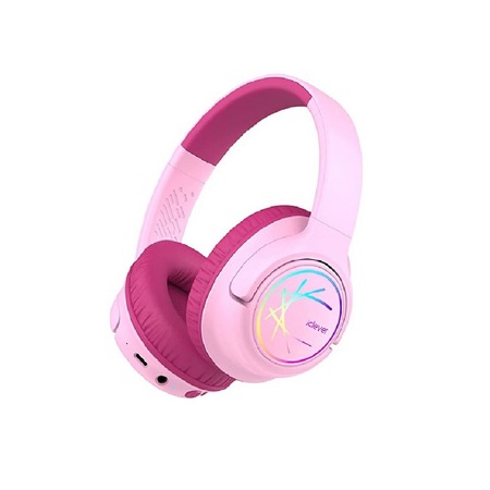 Casti Audio Wireless & Jack 3.5 mm, Lumini LED colorate, Volum Limitat ...