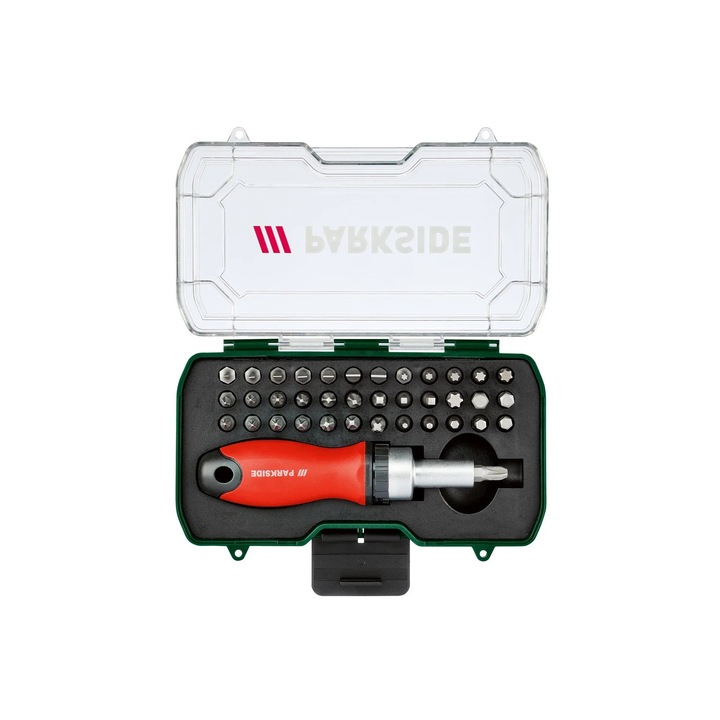 Set surubelnita cu clichet Parkside, 38 piese - eMAG.ro